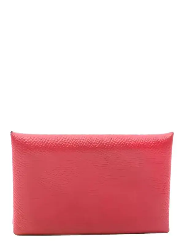 Hermès 2014 Calvi Cazac Coin Purse - Red