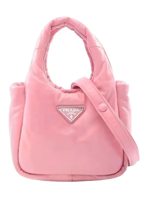 Prada 2010s Padded Leather Handbag - Pink
