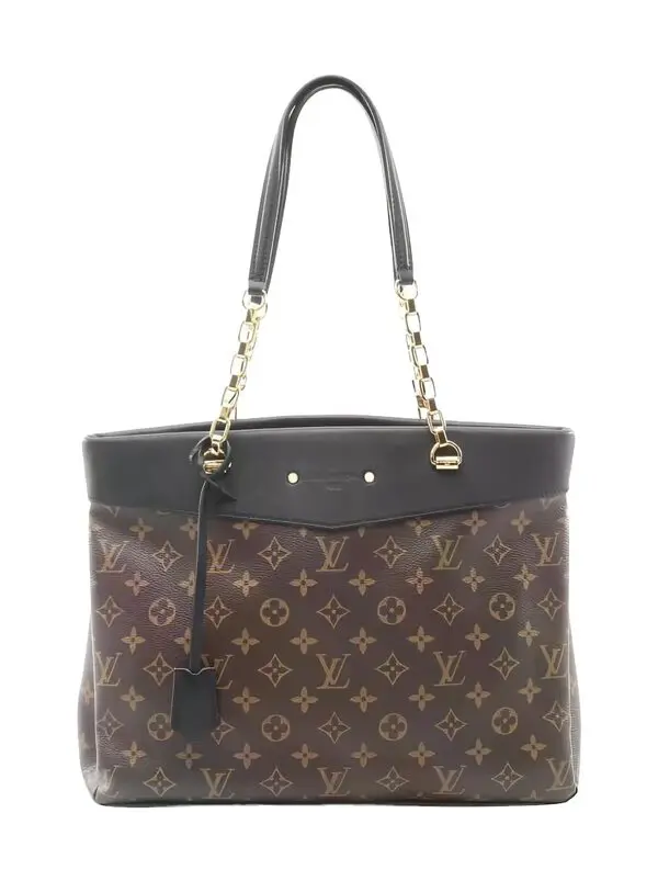 LOUIS VUITTON 2015 Pallas Shopper Monogram Tote Bag - Brown