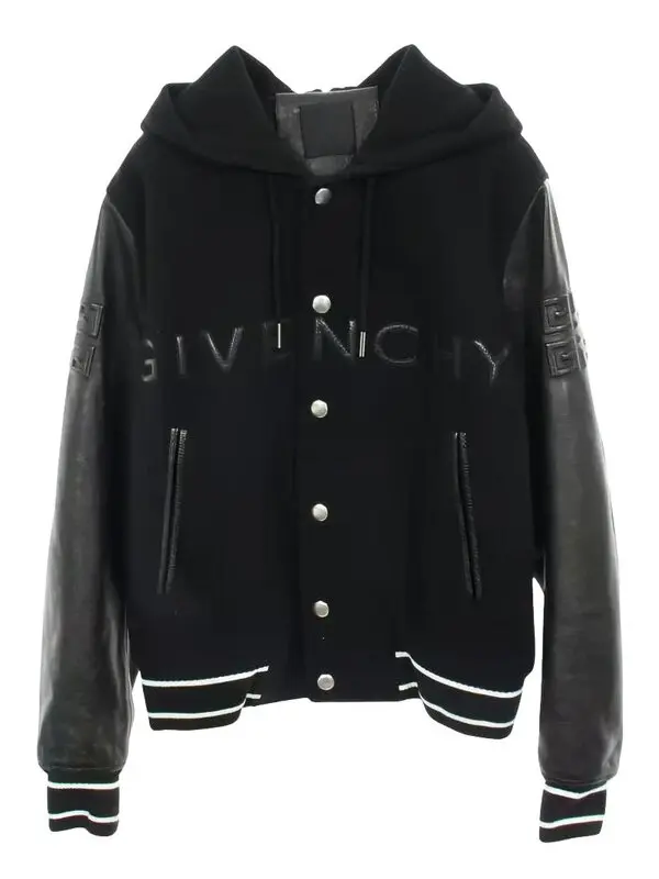 Givenchy Hooded Leather Jacket - Black