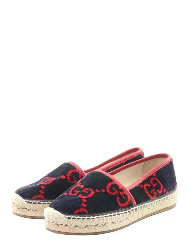 Gucci 2000s Gg Pattern Espadrilles - Blue