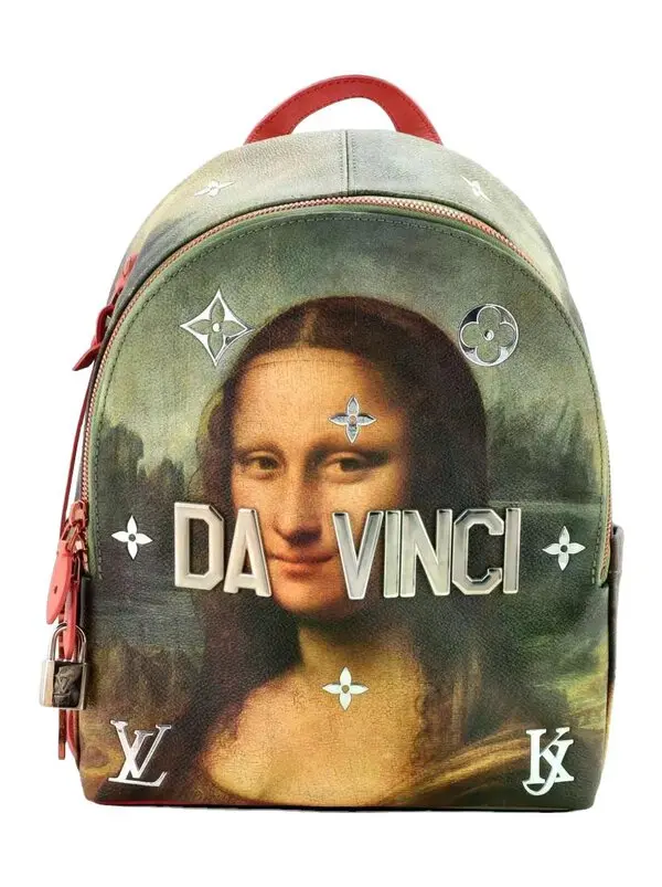 LOUIS VUITTON Palm Springs Limited Edition Jeff Koons Da Vinci Print Backpack - Multicolour