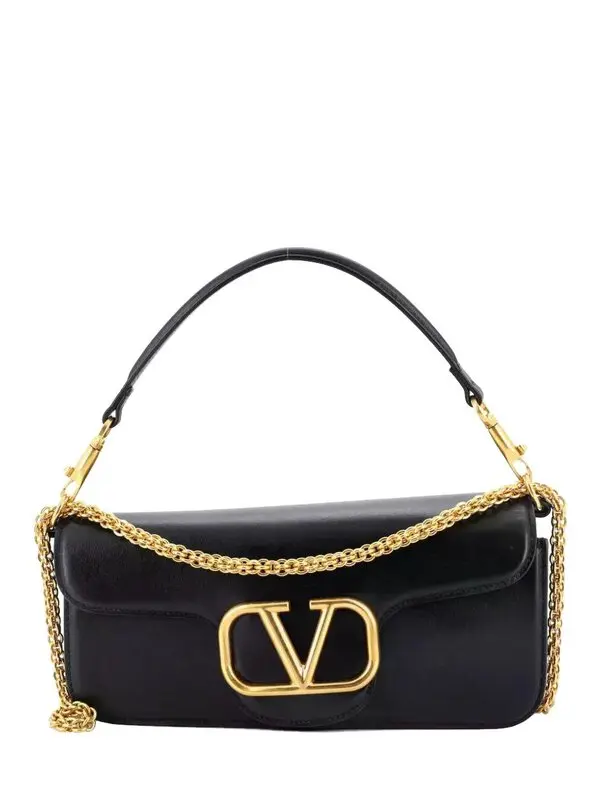 Valentino Garavani Vlogo Loco Flap Shoulder Bag - Black