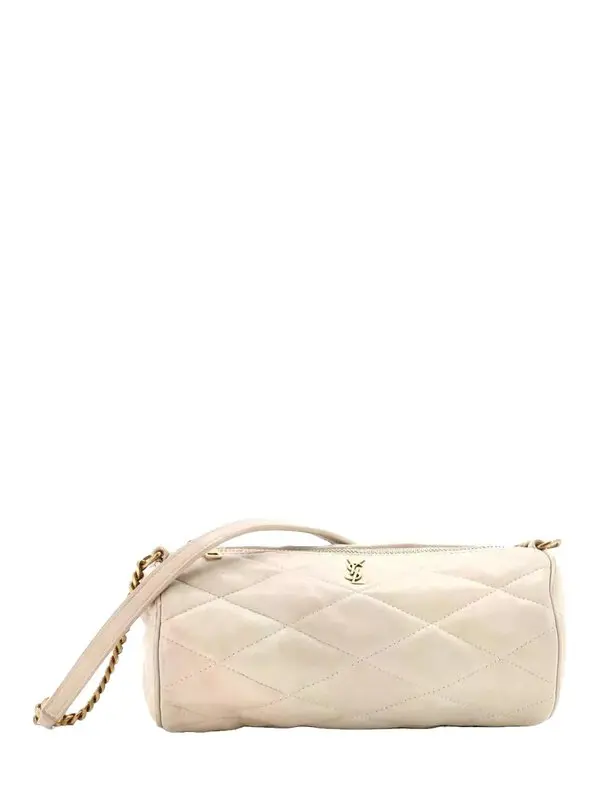 Saint Laurent Sade Tube Mini Shoulder Bag Quilted Leather - White