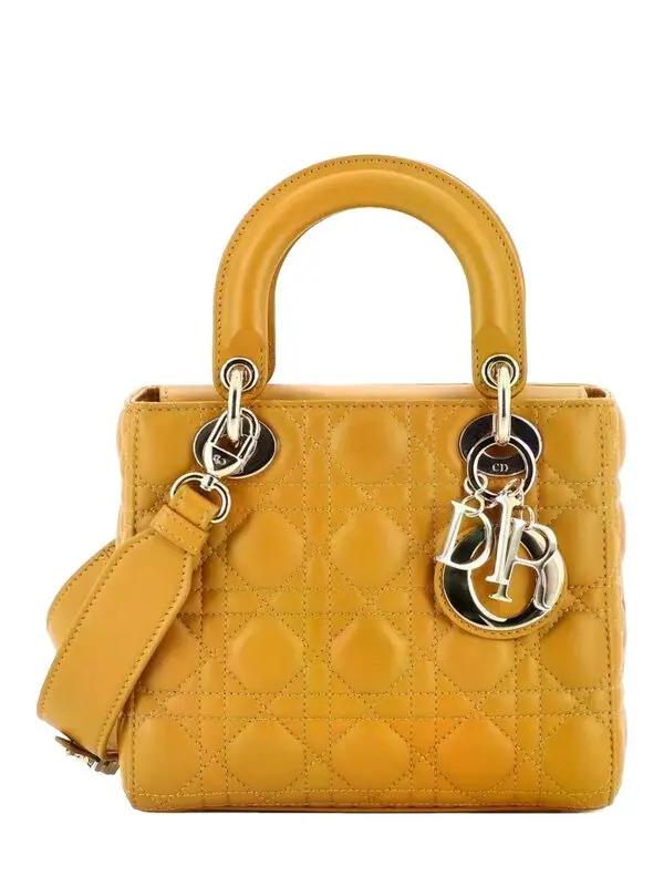 Dior My Abcdior Lady Bag Cannage Quilt Lambskin - Yellow