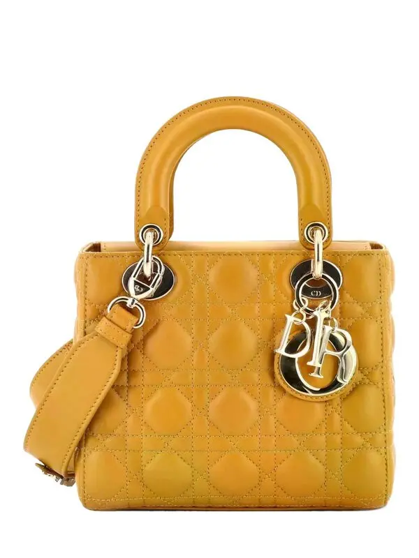 Dior My Abcdior Lady Bag Cannage Quilt Lambskin - Yellow