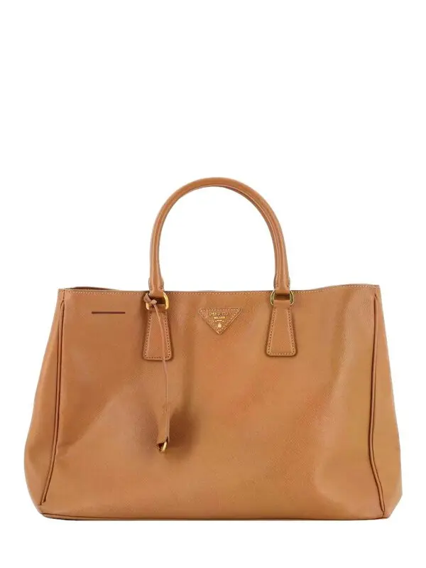 Prada Lux Open Saffiano Leather North South Tote Bag - Brown