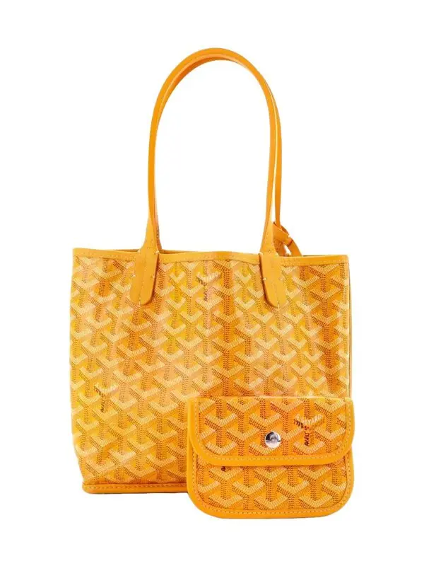 Goyard Anjou Reversible Coated Canvas Mini Satchel Tote - Yellow