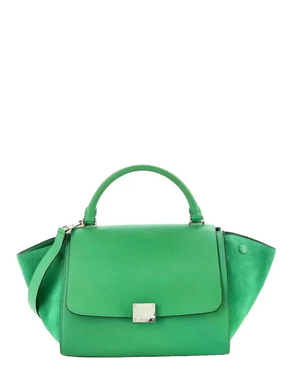 Celine Trapeze Small Satchel - Green