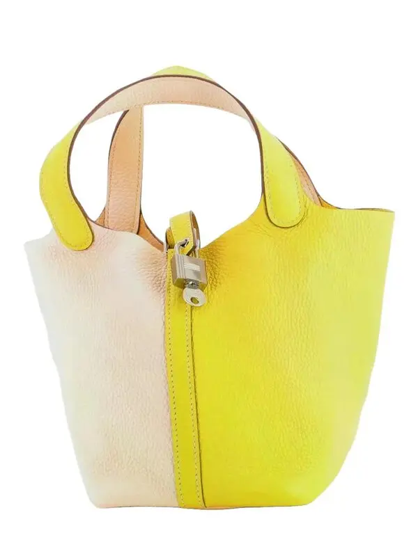 Hermès Picotin Lock Pm Bucket Bag Bicolor Clemence - Neutrals