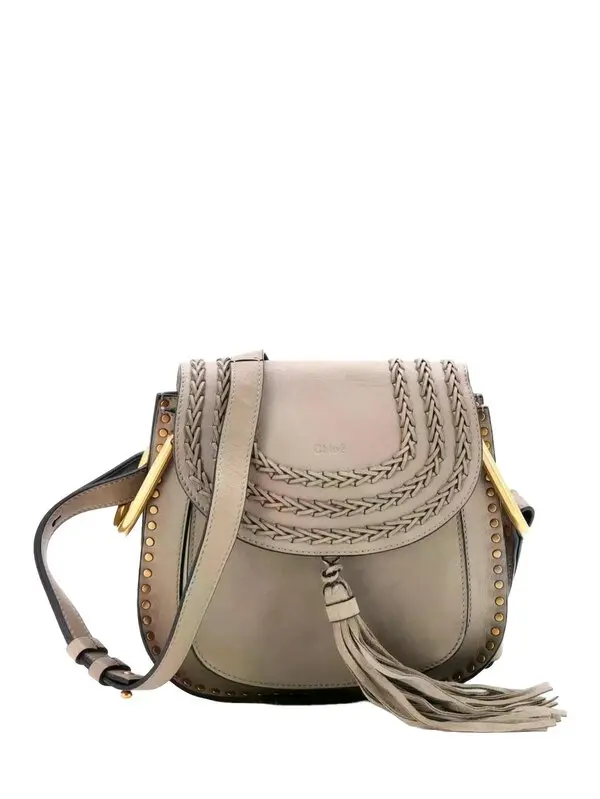 Chloé Hudson Handbag Whipstitch Leather Small Crossbody Bag - Neutrals