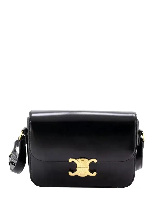 Celine Triomphe Shoulder Bag - Black