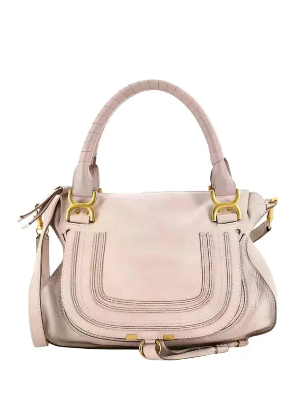 Chloé Marcie Leather Medium Satchel - Neutrals