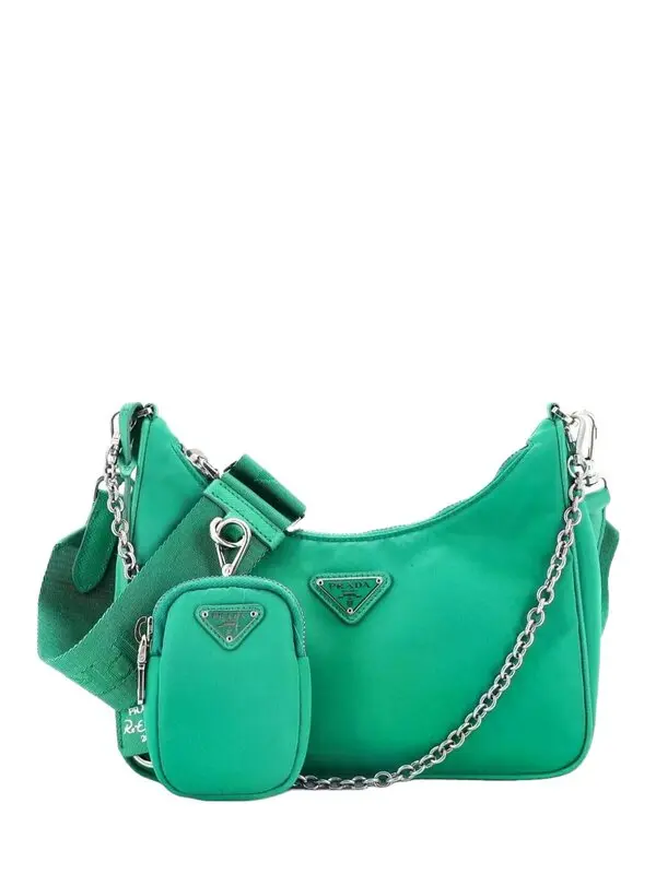 Prada Re-edition 2005 Tessuto Small Crossbody Bag - Green
