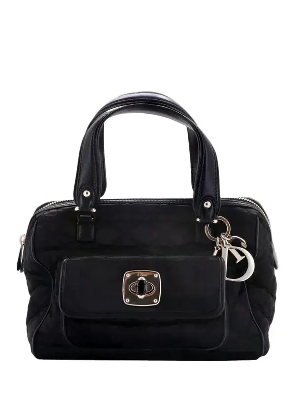 Dior Vintage Cannage Quilt Boston Bag - Black