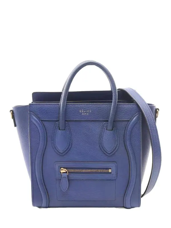 Celine 2010s Nano Luggage Tote Bag - Blue