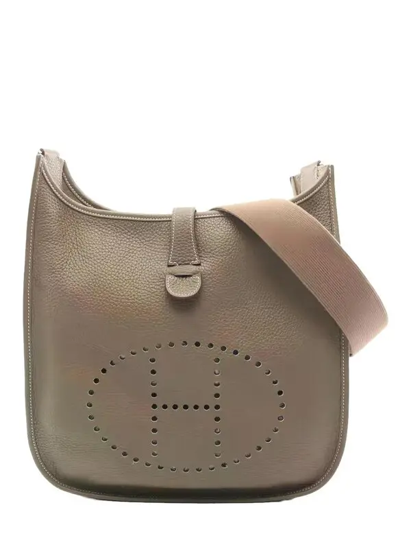 Hermès 2021 Eveline 3 Perforated-logo Leather Shoulder Bag - Neutrals