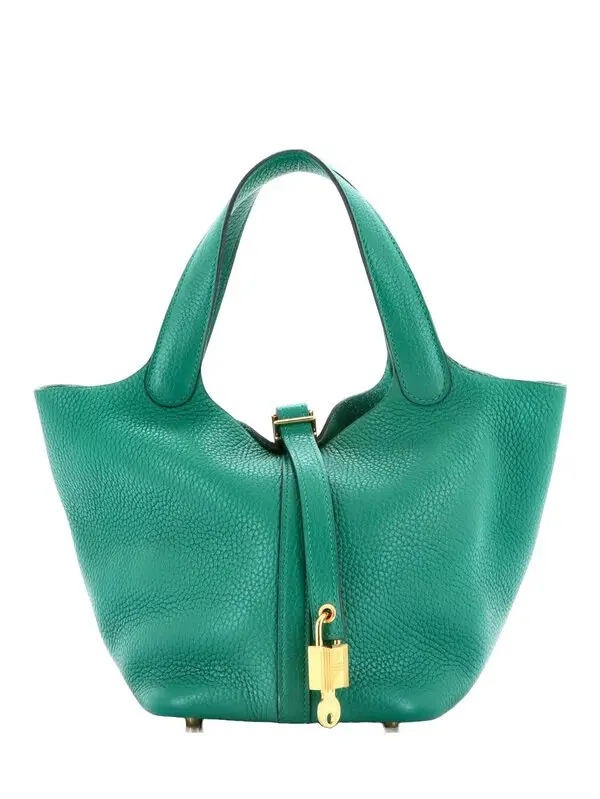 Hermès Picotin Lock Bag Clemence Pm - Vert Vertigo