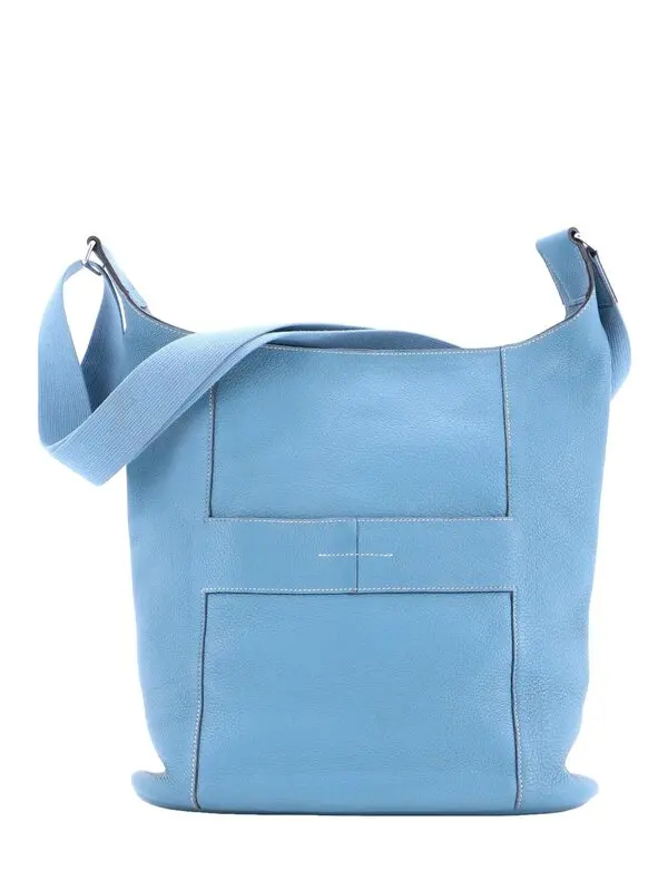 Hermès Sac Good News Bag Leather Gm - Bleu Jean