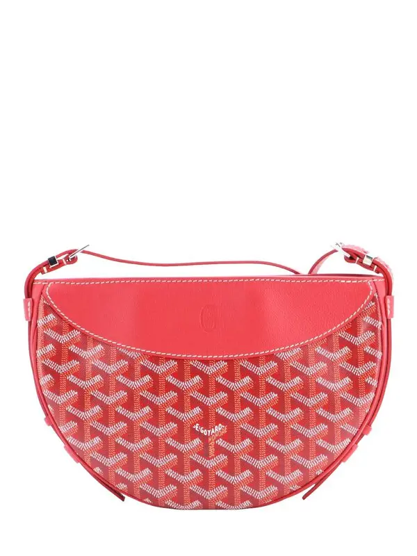 Goyard Hirondelle Shoulder Bag Coated Canvas And Leather - Red