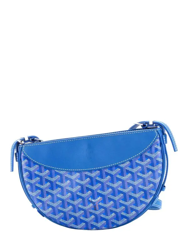 Goyard Hirondelle Shoulder Bag Coated Canvas And Leather - Blue