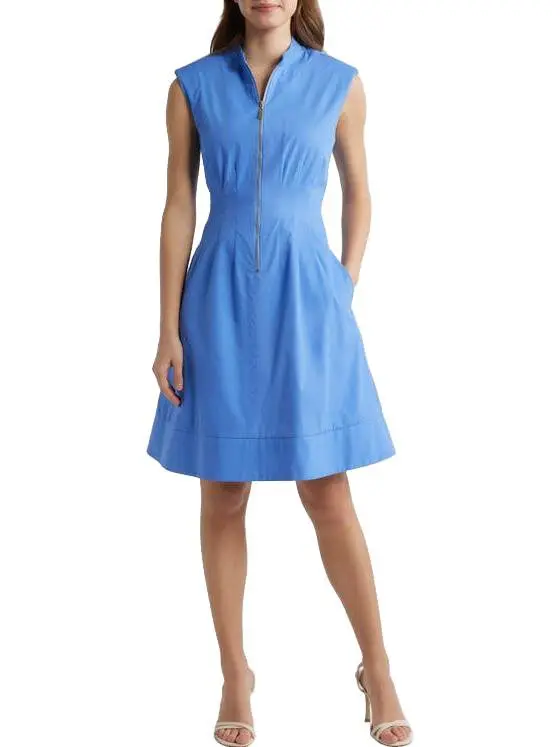 Vince Camuto Sleeveless Cotton Dress - Periwinkle