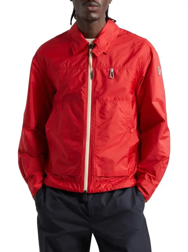 Moncler Brive Water Repellent Packable Shirt Jacket - Fire Red