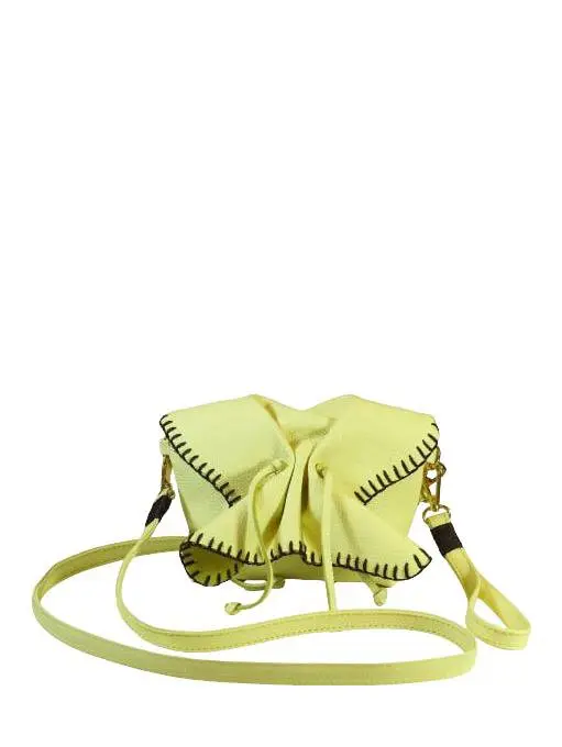 Carlos Falchi Mini Butterfly Leather Bag - Lemon