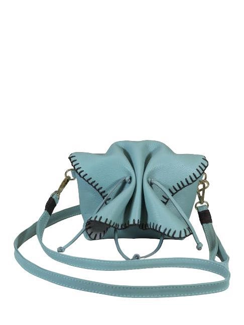Carlos Falchi Mini Butterfly Leather Bag - Teal