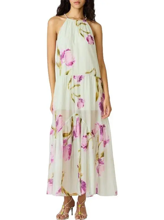 Steve Madden Jamie Floral Print Maxi Dress - English Rose