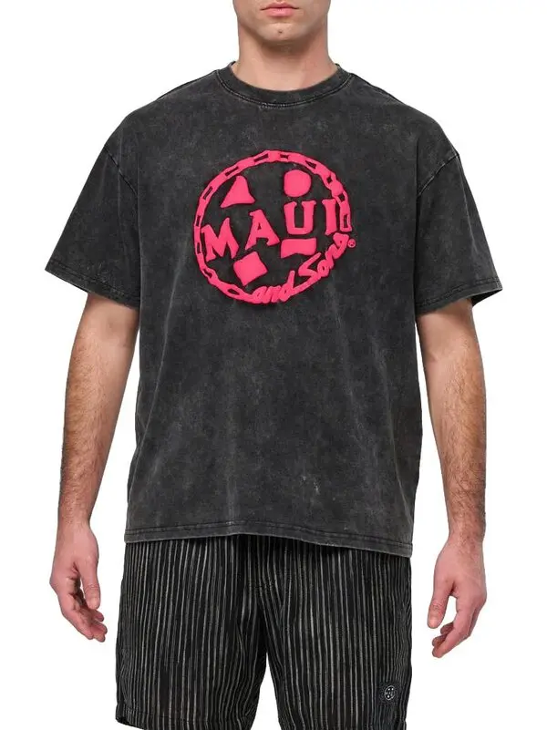 MAUI & SONS Chain Cookie Boxy Fit Cotton Graphic T-shirt - Black