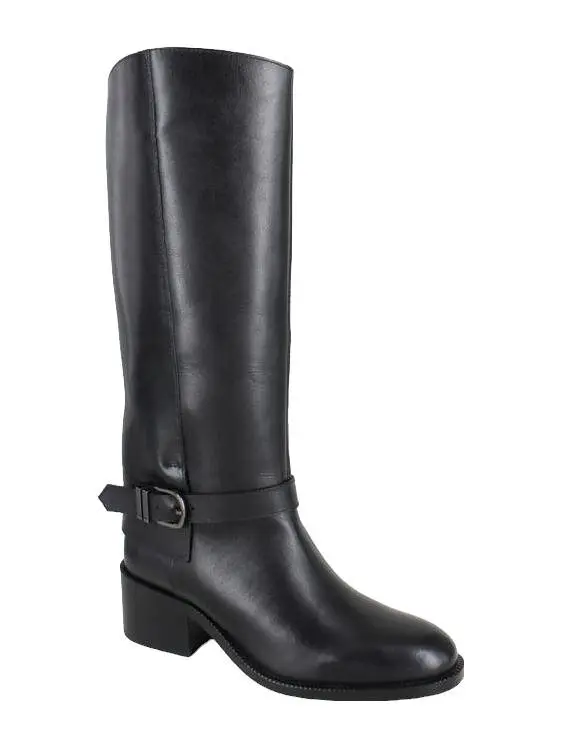 ZIGI Simeon Knee High Riding Boot - Black Leather