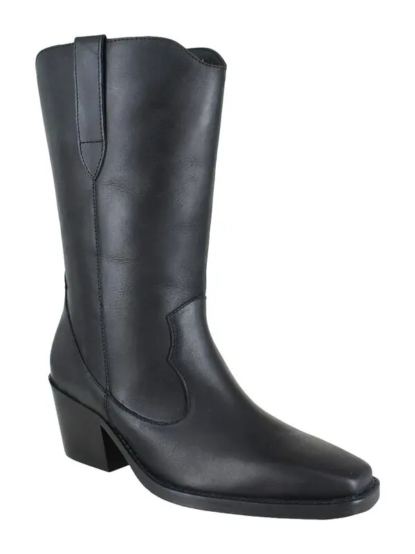 ZIGI Baldwin Western Boot - Black Leather