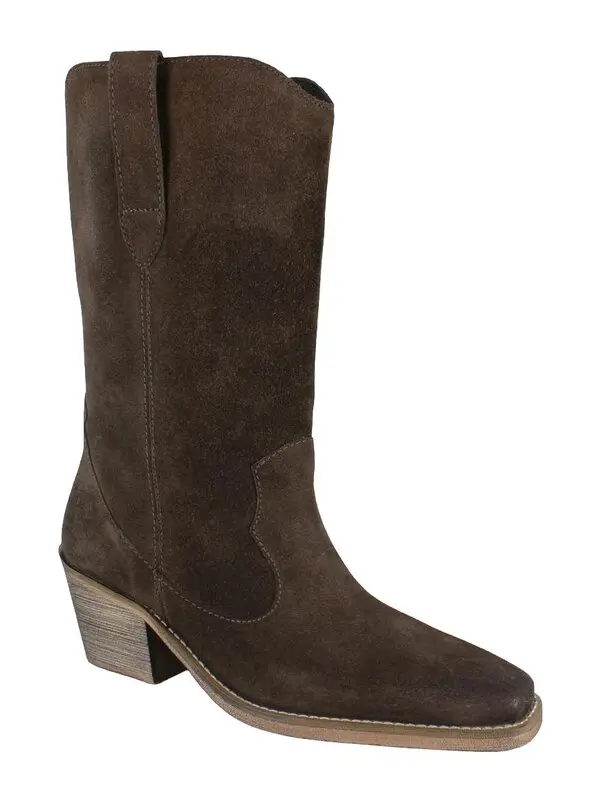 ZIGI Baldwin Western Boot - Dark Brown Suede