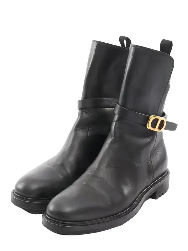Dior 2000s Empreinte Strap Boots - Black
