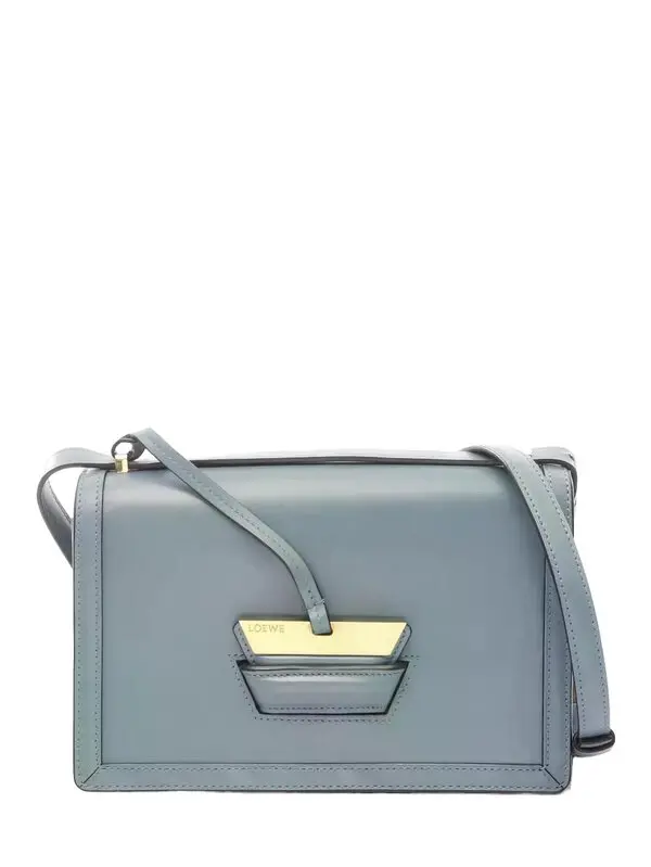 Loewe 2000s Barcelona Leather Shoulder Bag - Blue