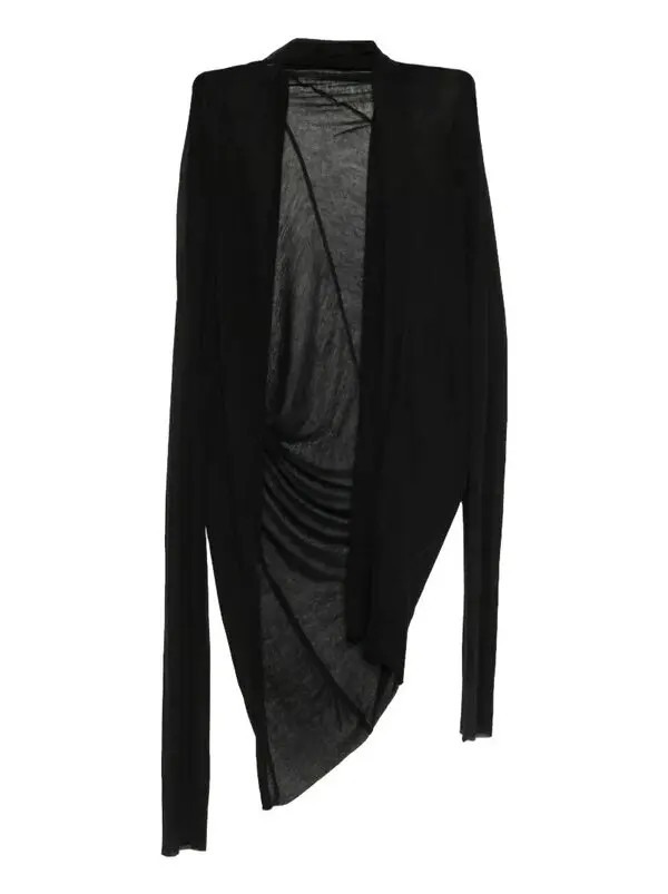 JULIUS Draped Cardigan - Black