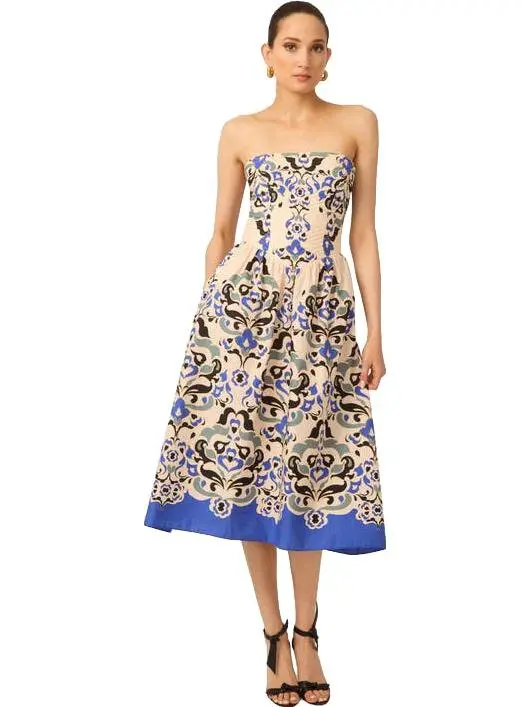 GILNER FARRAR Luanna Floral Print Midi Dress - Porto Print