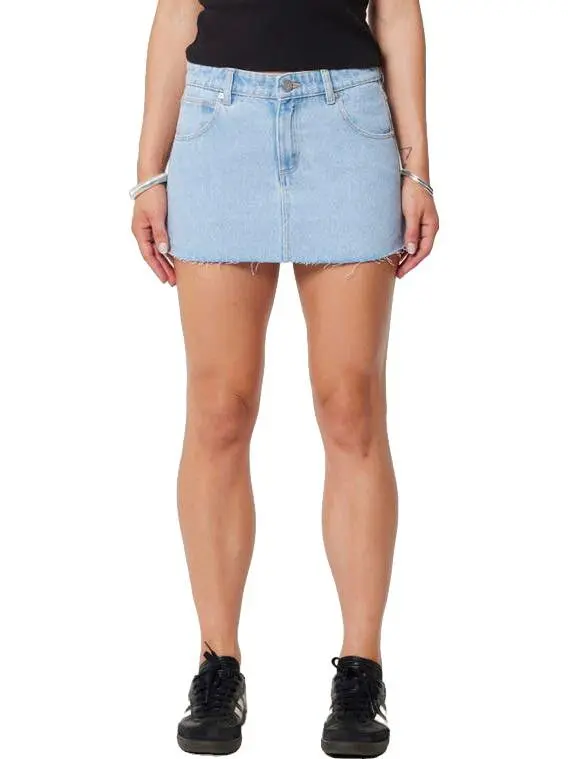 Abrand Denim Kendall 99 Denim Mini Skirt - Light Vint
