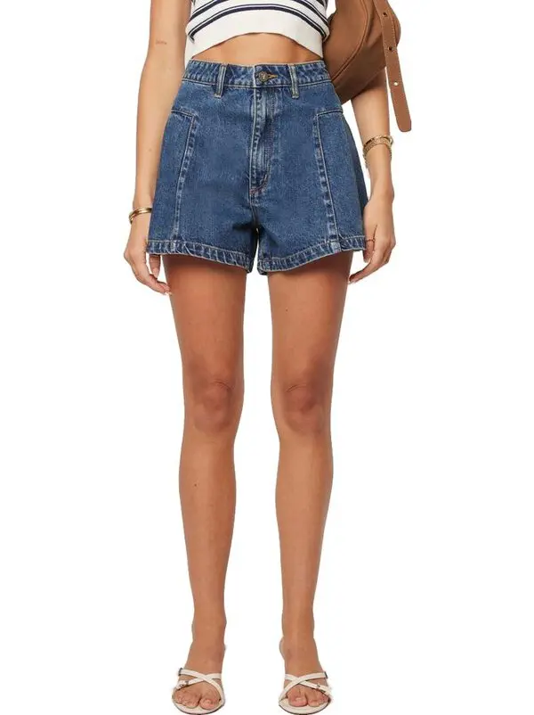 Abrand Denim 94 Bella Denim Shorts - Mid Blue