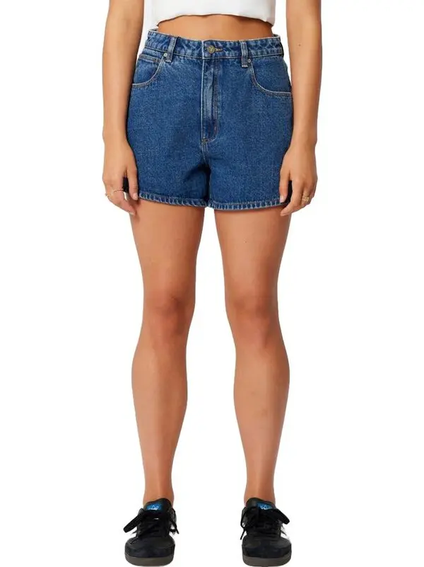 Abrand Denim Venice Bella Denim Shorts - Mid Blue