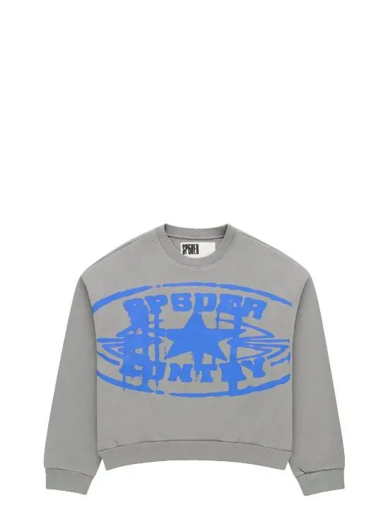 SP5DER Country Crewneck Sweatshirt - Baby Slate