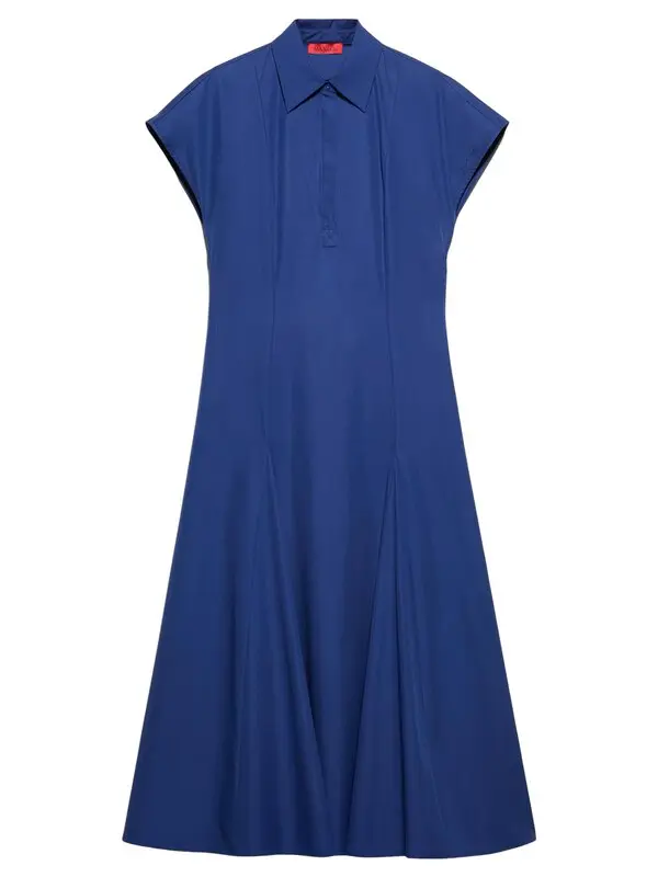 Max & Co. Cotton Shirt Midi Dress - Blue