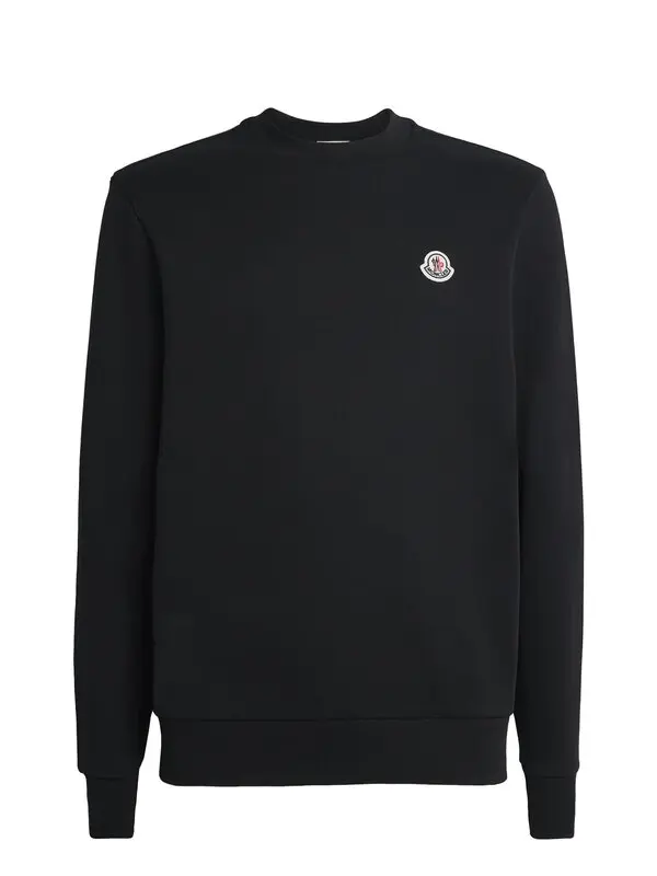 Moncler Cotton Logo Sweatshirt - Black