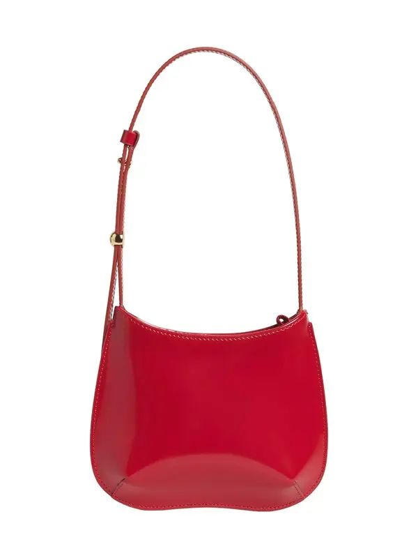 Jacquemus Leather Le Petit Bisous Shoulder Bag - Red