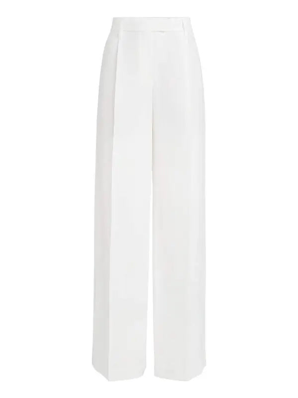 Brunello Cucinelli Twill Pleated Loose Trousers - Beige