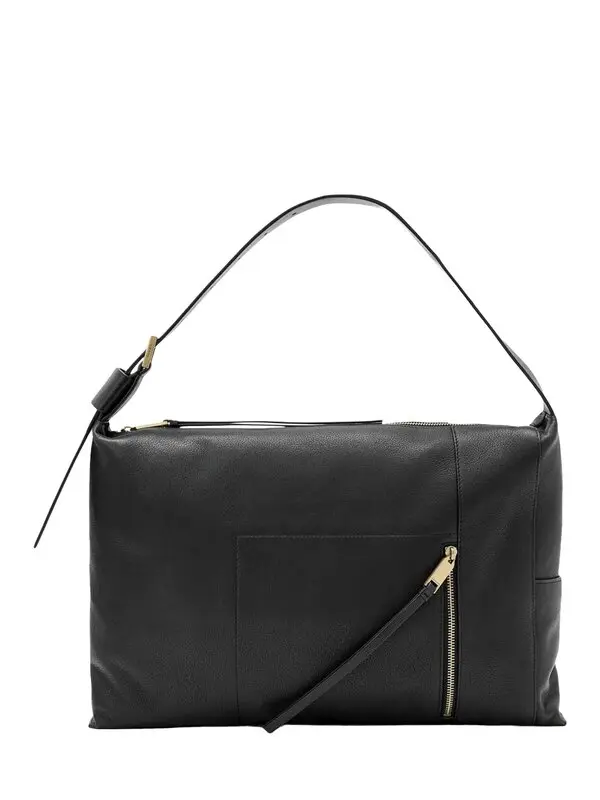 ALLSAINTS Leather Alba Shoulder Bag - Black