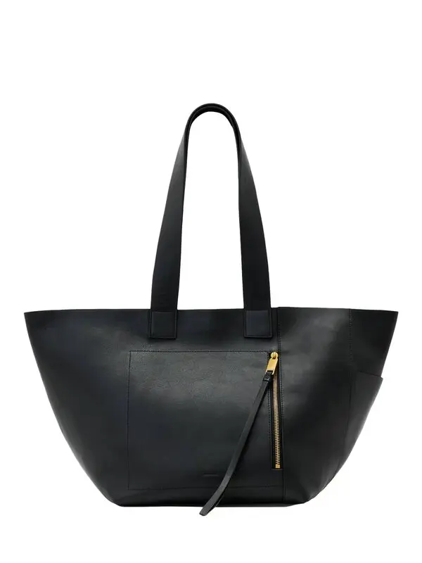 ALLSAINTS Leather Alba East West Tote Bag - Black