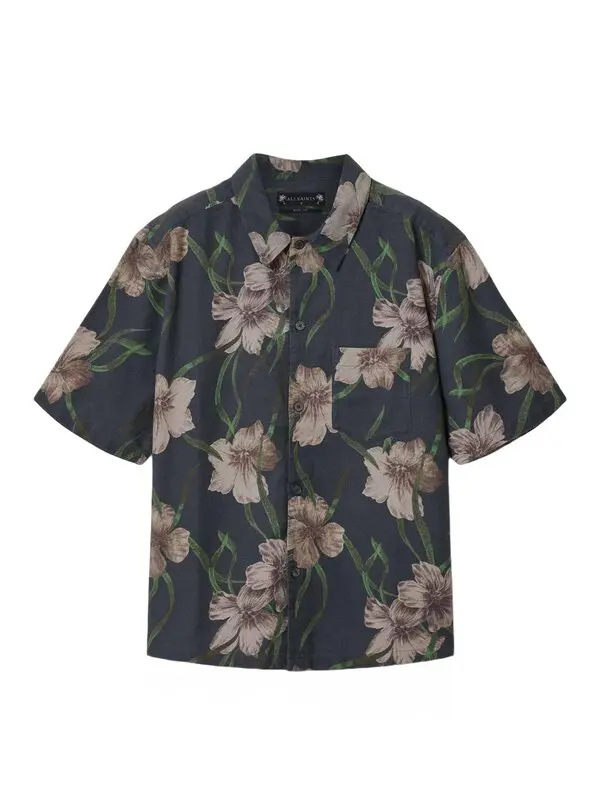 ALLSAINTS Floral Climber Shirt - Black