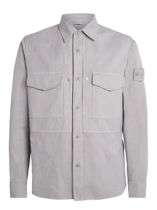 Stone Island Canvas Ghost Overshirt - Grey